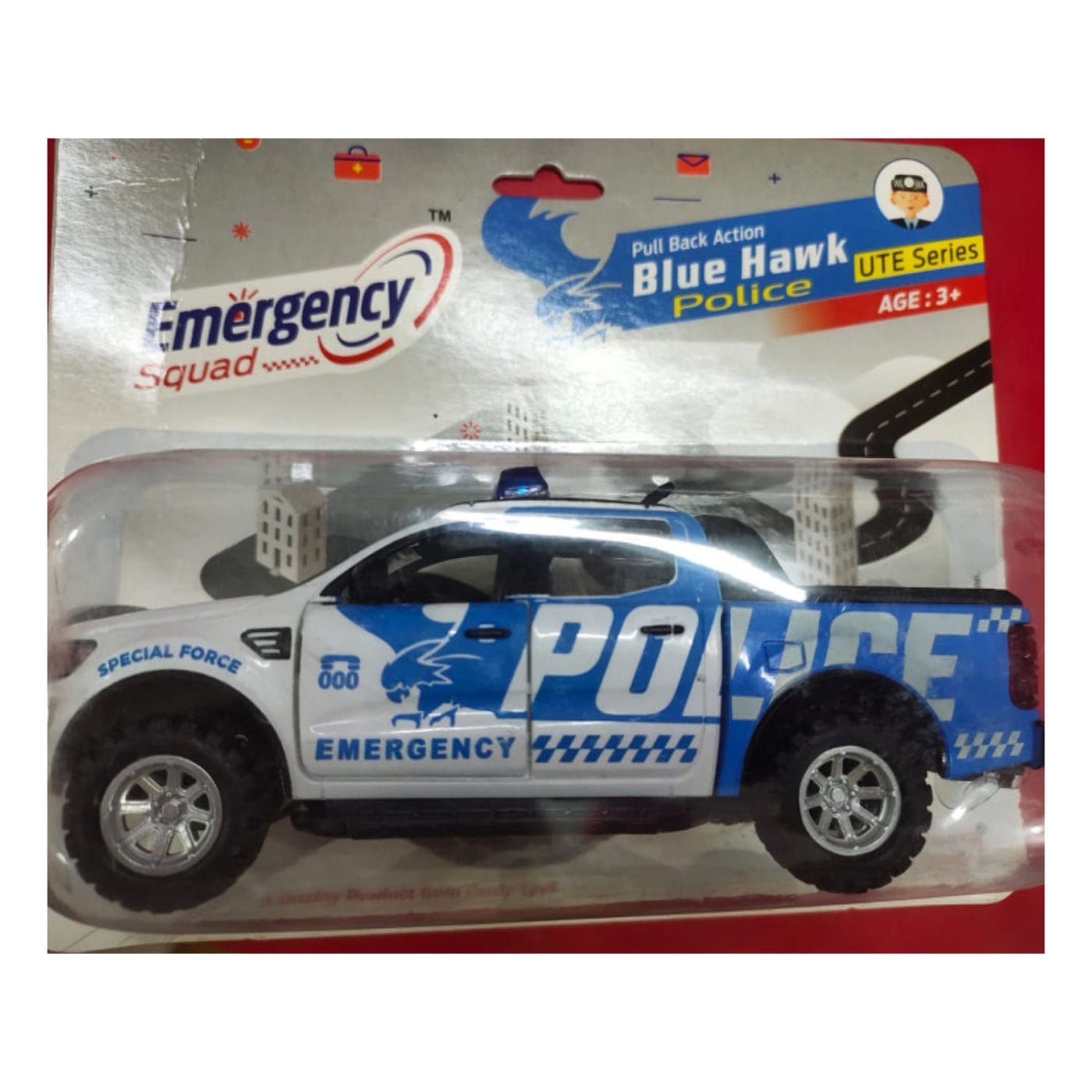 Blue Hawk Police UTE Series Emergency Squad Toy Car - TOYS & GIFTS