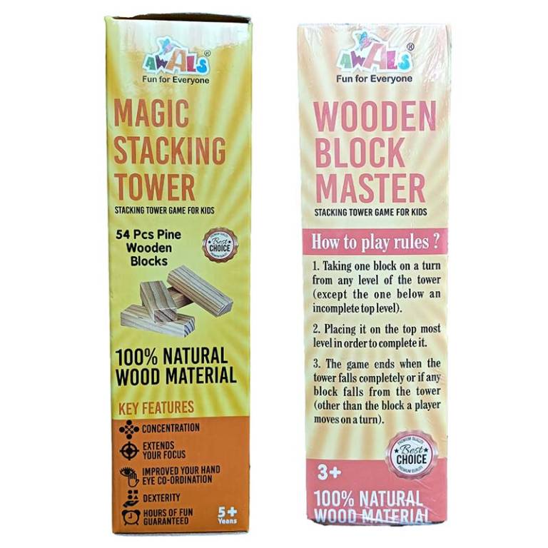 Magic Stacking Tower Classic Game - 54 Pieces - TOYS & GIFTS